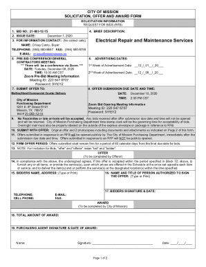 Fillable Online Solicitation, Offer, and Award (Construction ...