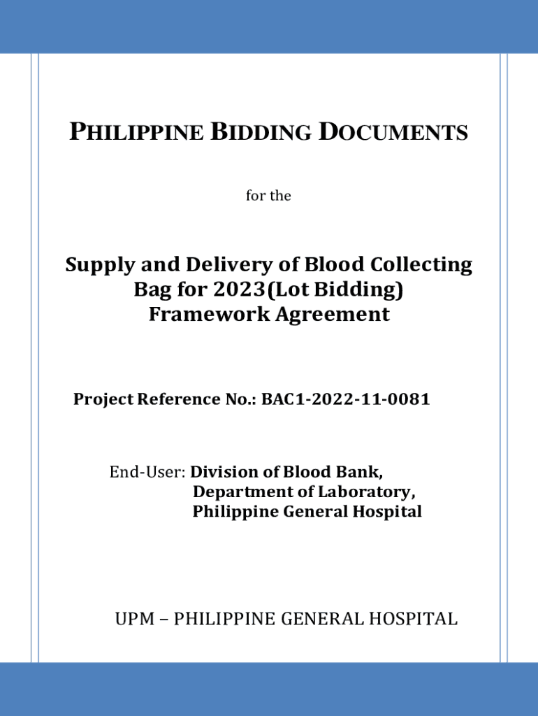 Fillable Online bidsandawards upm edu Procurement of Triple Blood ...