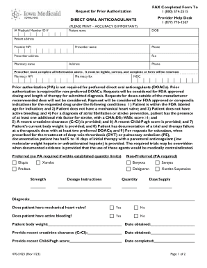 Fillable Online Iowa Medicaid Prior (Rx) Authorization Form - eForms ...