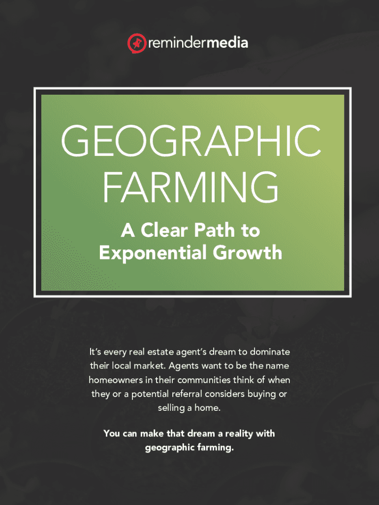 Fillable Online The Ultimate Guide to Geo Farming in Real Estate Fax ...