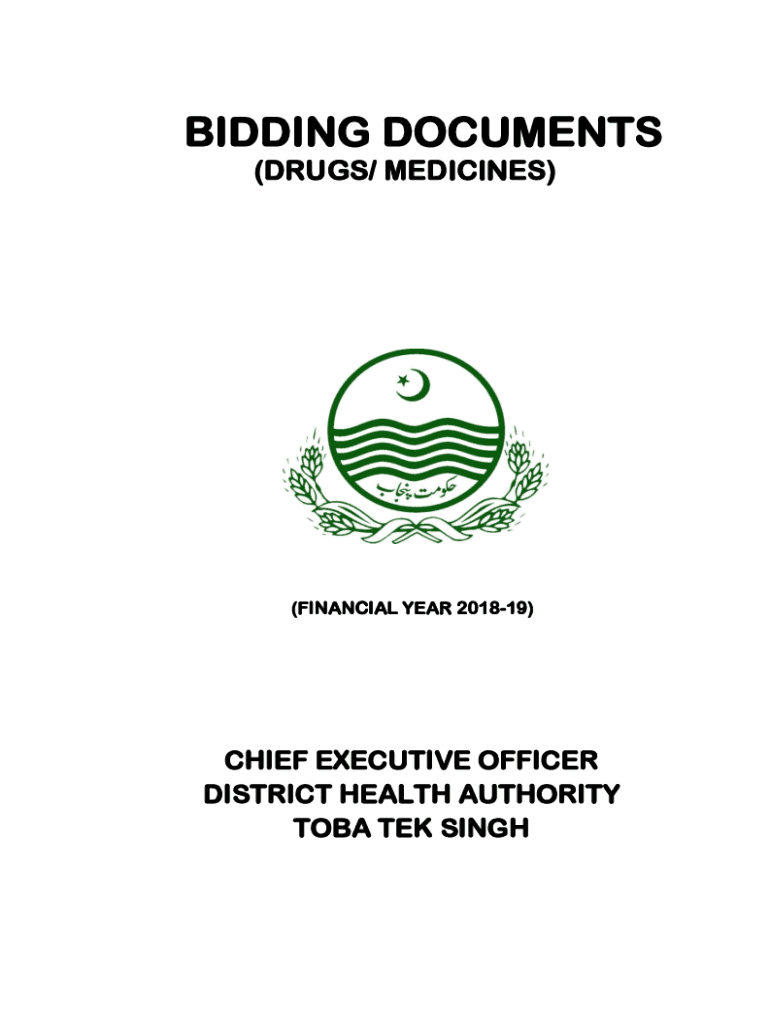 Fillable Online Bid Document for Procurement of Drugs - SPPRA Fax Email ...