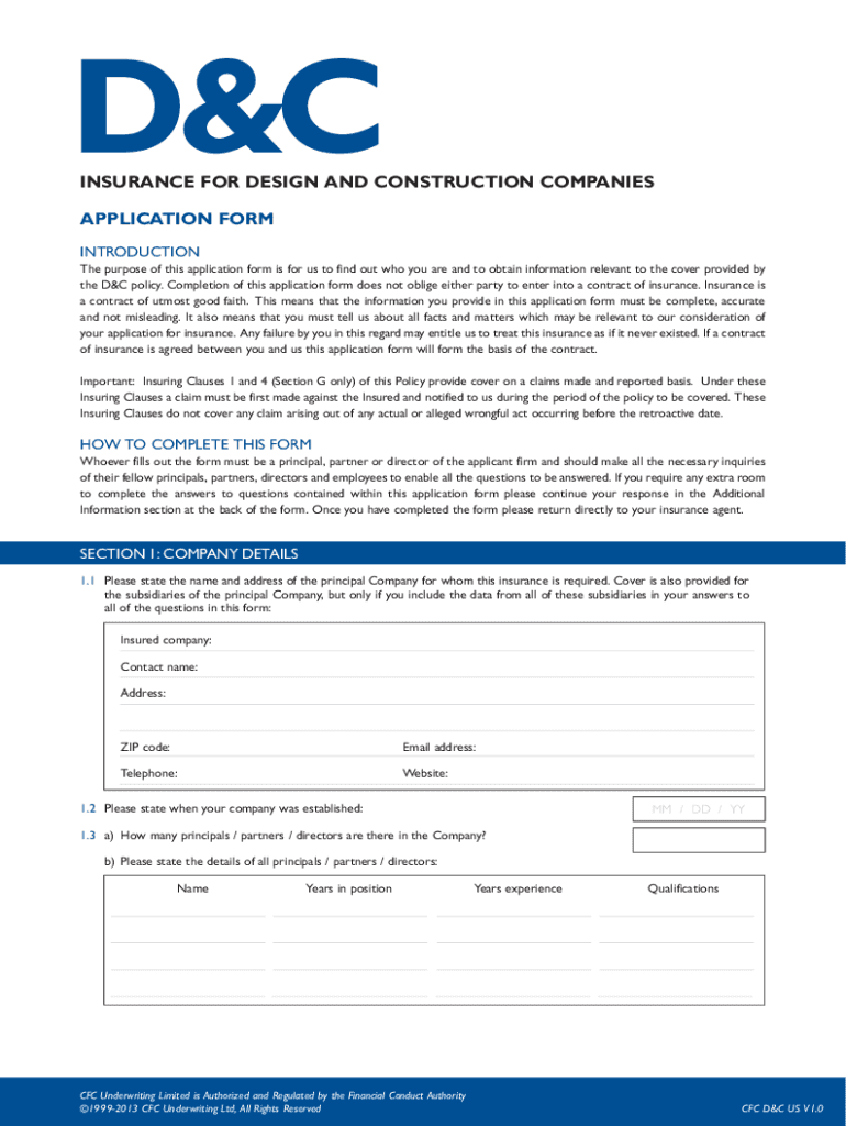 Fillable Online specifically for design and construction companies Fax ...