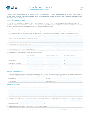 Fillable Online CyberRisk Applications and Forms Fax Email Print ...