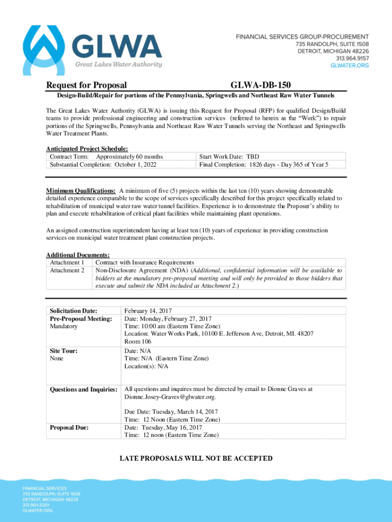 Fillable Online Great Lakes Water Authority - Michigan's source for ...