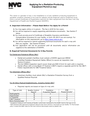 Fillable Online Radiation Producing Equipment - Certificate of ...