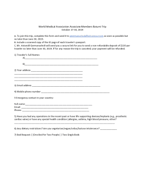 Fillable Online WMA Statement on Healthcare Information for All Fax ...