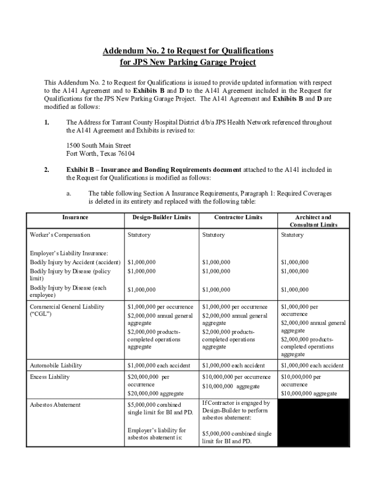 Fillable Online Addendum No. 2 to Request for Qualifications for JPS ...