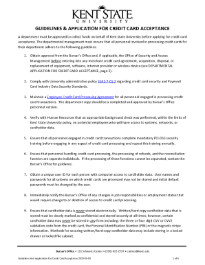 Fillable Online GUIDELINES & APPLICATION FOR CREDIT CARD ACCEPTANCE Fax ...