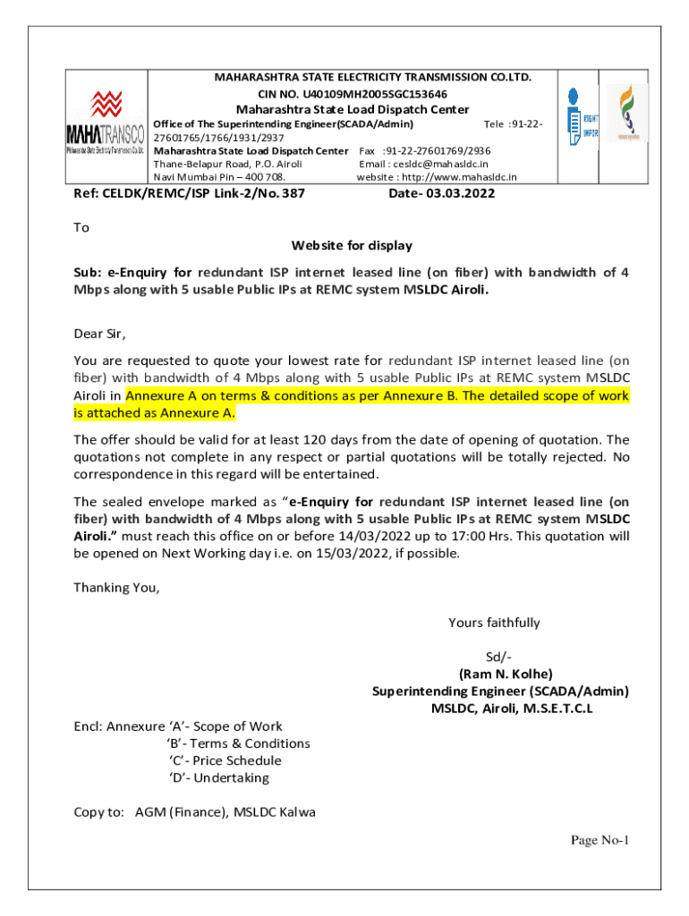 Fillable Online General Functioning of State Load Despatch Centre ... Fax Email Print - pdfFiller