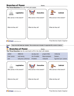Fillable Online Play Branches of Power - Checks and Balances Game ...