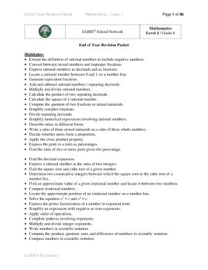 Fillable Online SABIS Proprietary SABIS School Network Mathematics ...