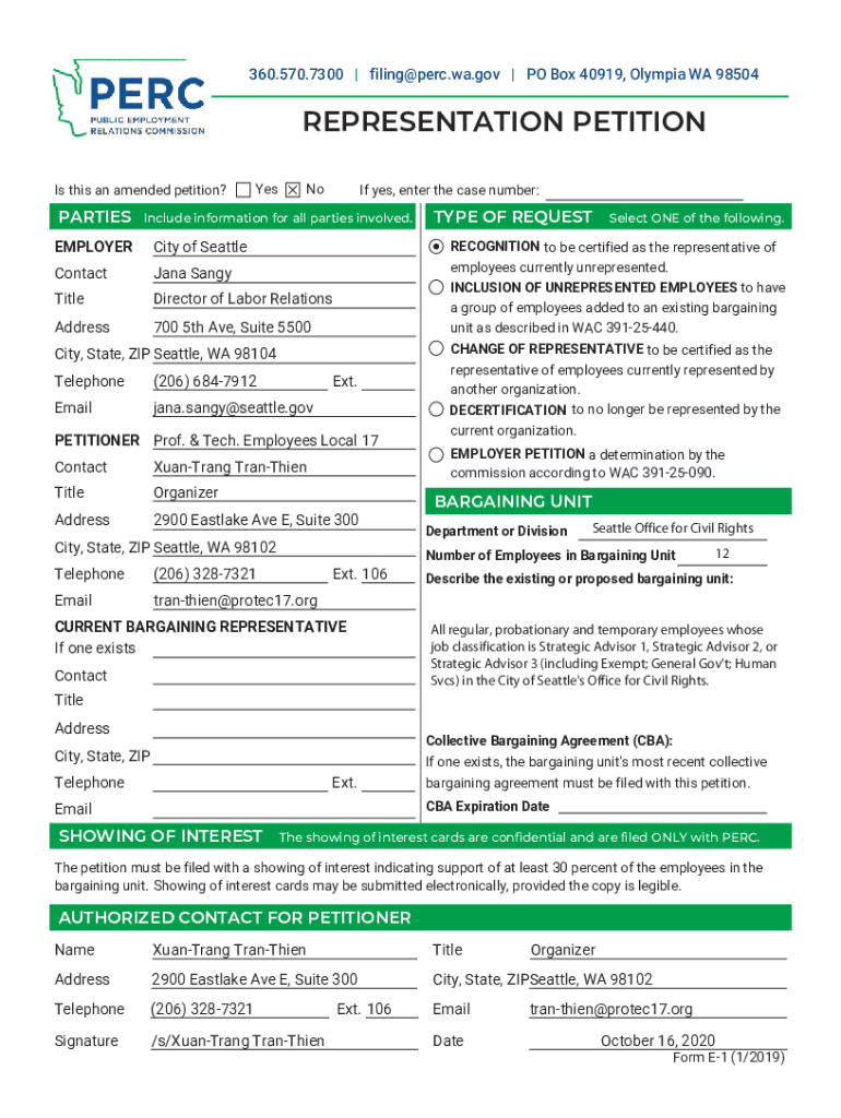 Fillable Online perc wa PERC Filing-Rep Petition for CS OCR Strategic ...