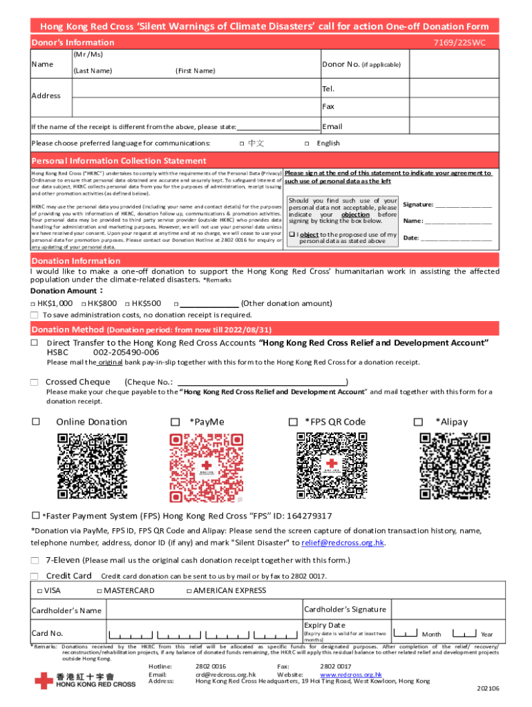 Fillable Online Hong Kong Red Cross Blood Transfusion Service Fax Email ...