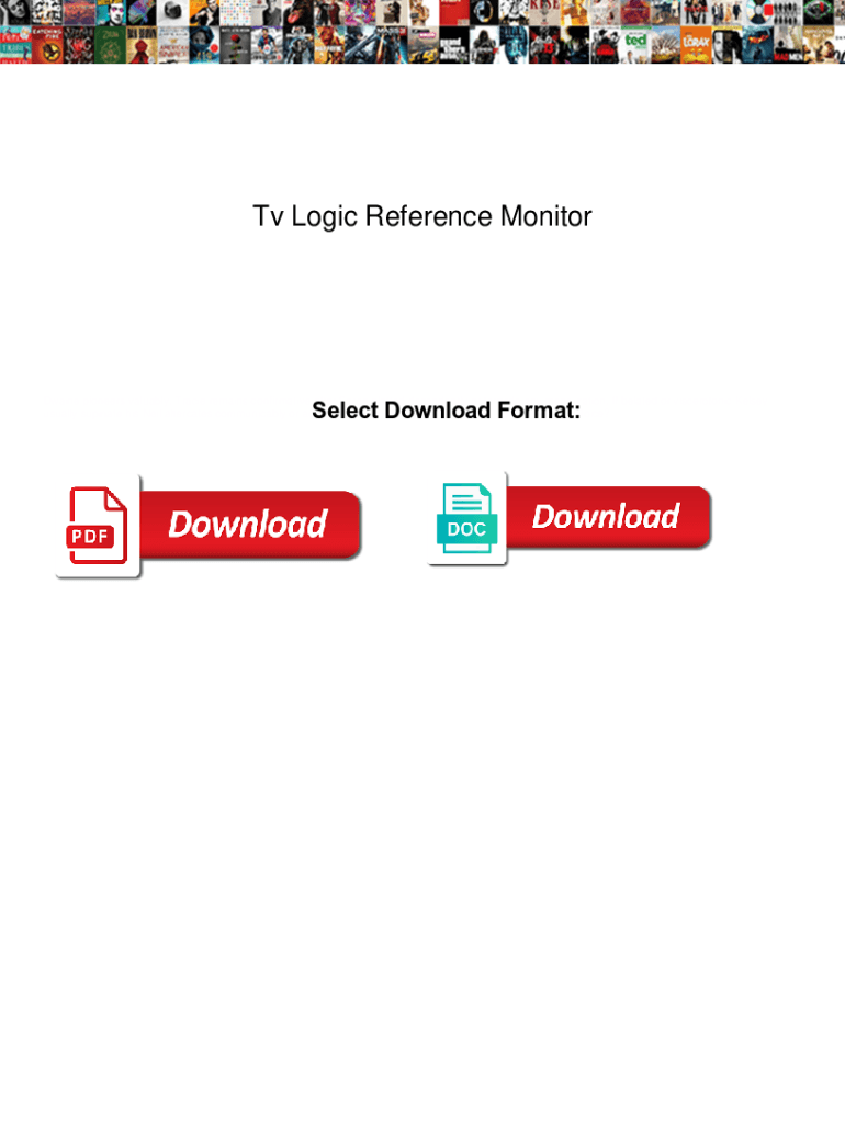 Fillable Online Tv Logic Reference Monitor. Tv Logic Reference Monitor ...