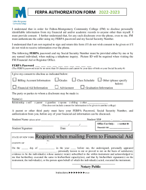 Fillable Online Student Information FERPA Release form Fax Email Print - pdfFiller