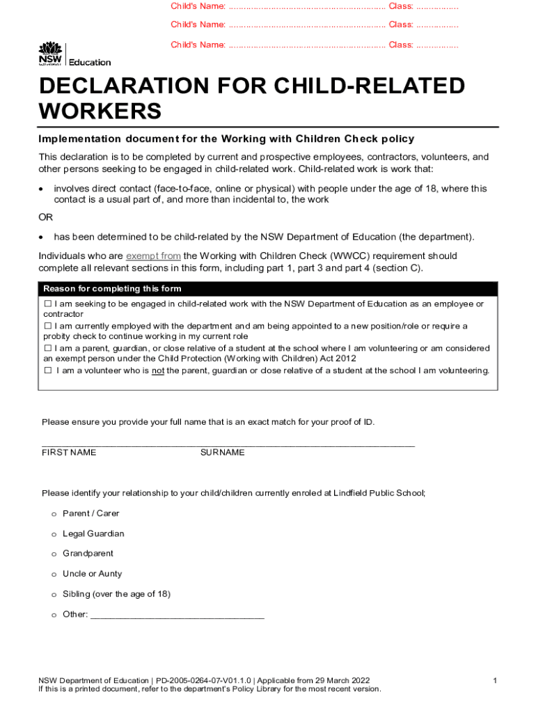 Fillable Online When you need a CheckWorking with Children Fax Email ...