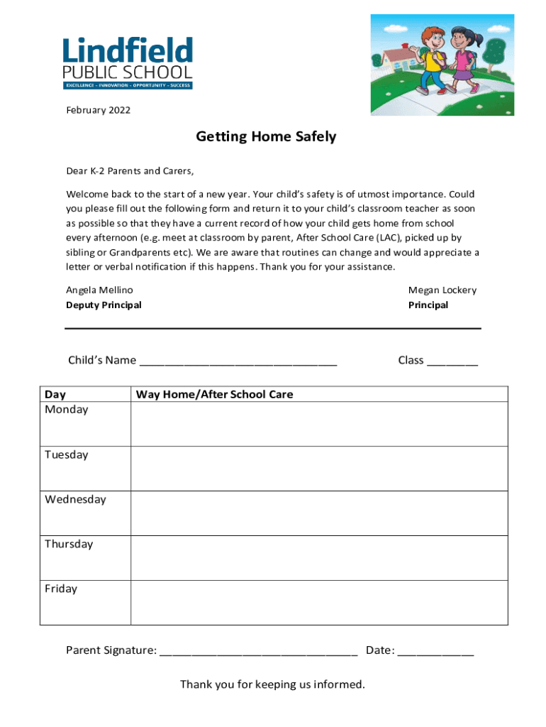 Fillable Online Back to School Safety Checklist - National Safety ...