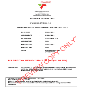 Fillable Online Get the free TRANSNET FREIGHT RAIL RME, a division of ...