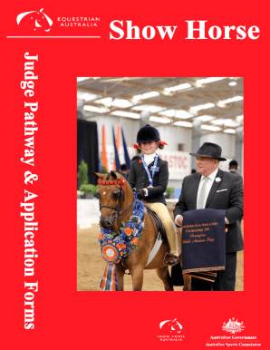 Fillable Online Officials Pathway - EA Show Horse Judge - Equestrian ...