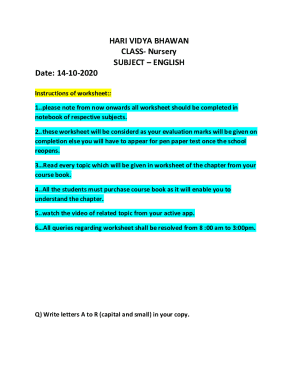 Fillable Online please note from now onwards all worksheet should be ...