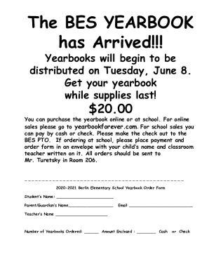 Fillable Online Yearbook Letter 2020-2021 - Berlin Central School ...