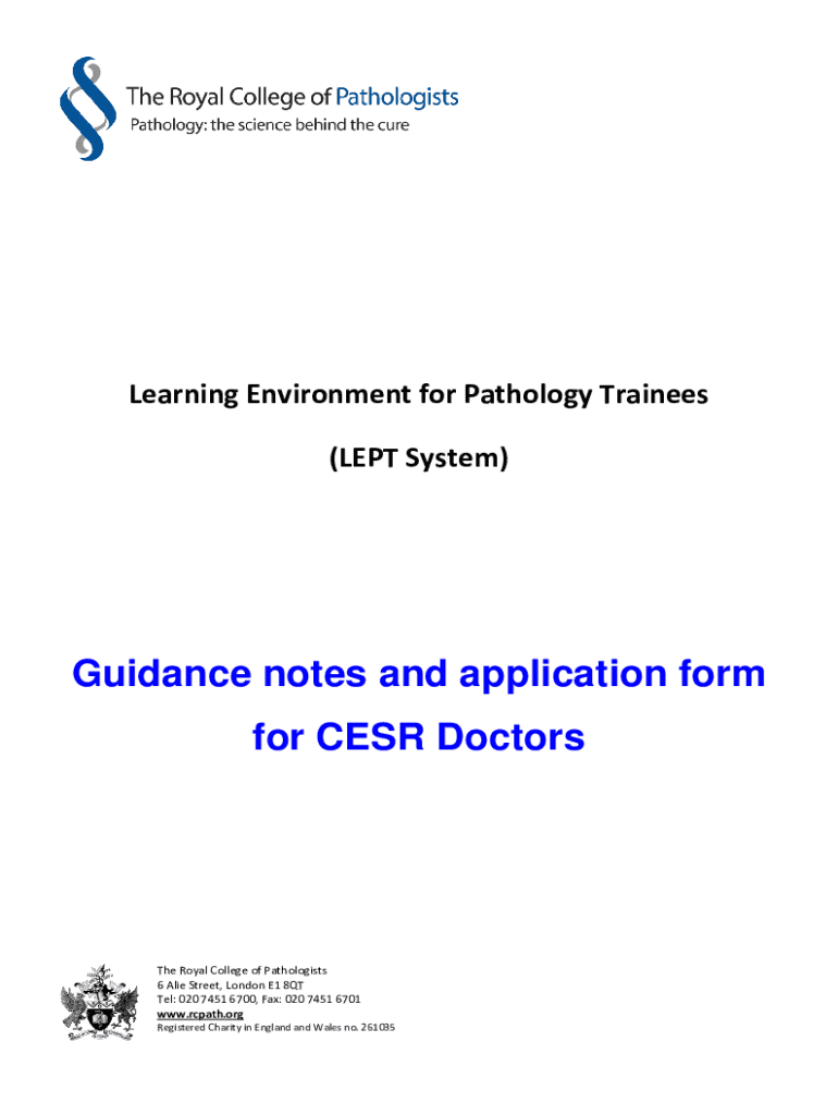 Fillable Online Learning Environment for Pathology Trainees (LEPT) system Fax Email Print ...