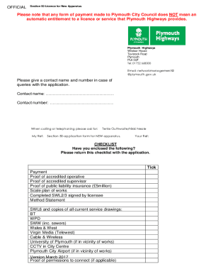 Fillable Online Section 50 Licence for New Apparatus Fax Email Print ...