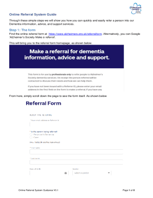 Fillable Online Online Referral System Guide Step 1: The form Fax Email ...