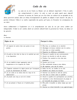 Remplissable En Ligne Service de garde cole Le Rucher Guide aux parents Cadre de ... Fax Email ...