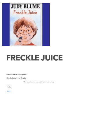 Fillable Online Freckle Juice - Worksheets & Activities Fax Email Print ...