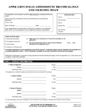 Fillable Online guide to applications to amend the official plan and/or ...