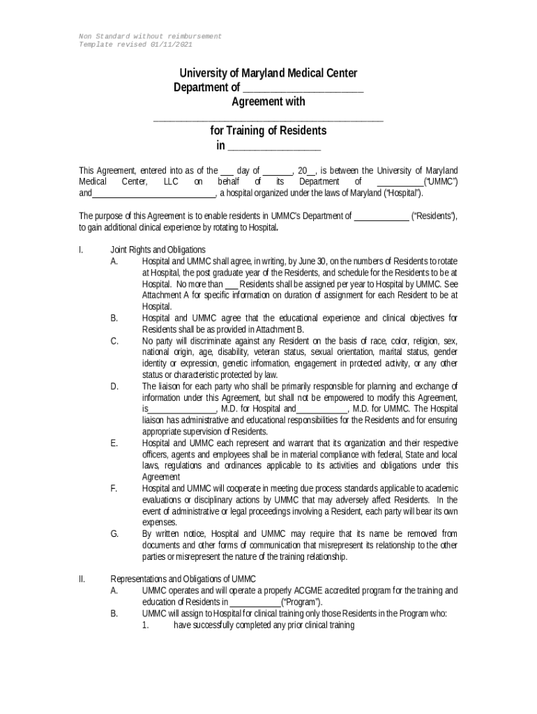 Addendum to Residency Agreement (MIDOCS Program) Doc Template | pdfFiller