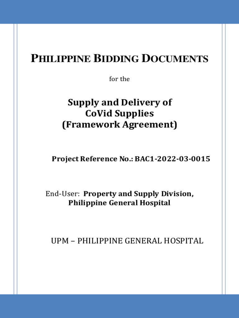Fillable Online bidsandawards upm edu Philippine Bidding Documents ...