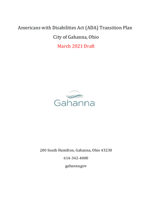 Fillable Online Americans with Disabilities Act (ADA) Transition Plan ...