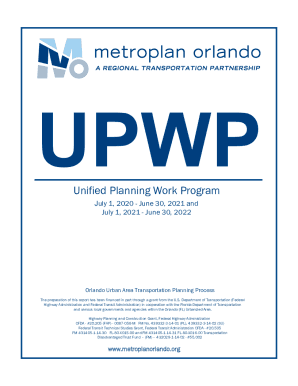 Fillable Online Unified Planning Work Program - MetroPlan Orlando Fax ...