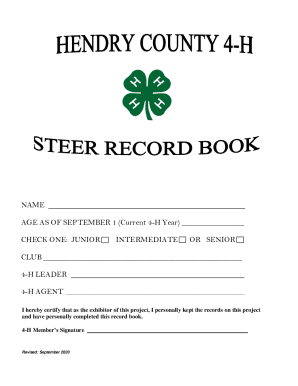 Fillable Online sfyl ifas ufl HENDRY COUNTY 4-H Fax Email Print - pdfFiller