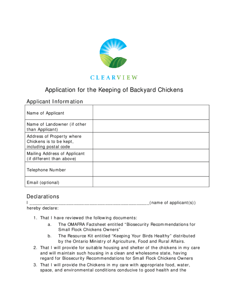 Fillable Online Urban Chicken Permit application - City of Davenport ...