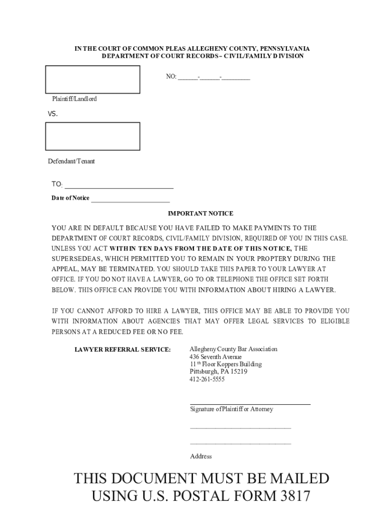 Fillable Online This Document Must Be Mailed Using U S Postal Form Fax Email Print Pdffiller