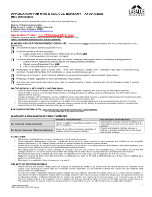 Fillable Online MOE Financial Assistance Application Form (eFAS) for ...