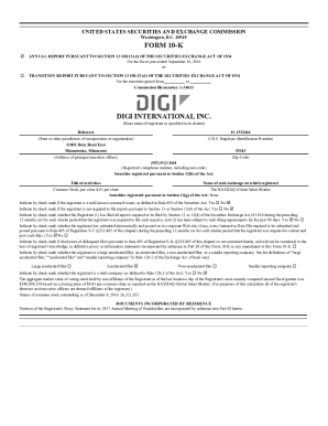 Fillable Online FORM 10-K DIGI INTERNATIONAL INC. - AnnualReports.com Fax Email Print - pdfFiller