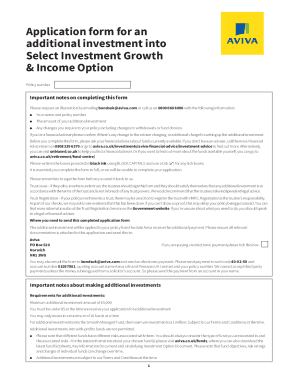 Fillable Online Additional Investment application form Fax Email Print - pdfFiller