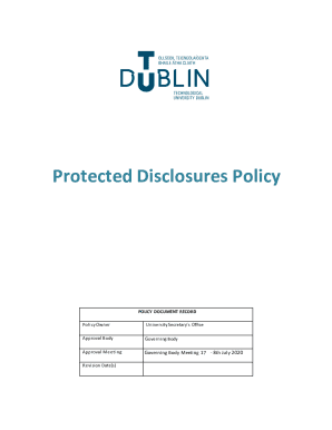 Fillable Online Protected Disclosure - SETU Fax Email Print - pdfFiller