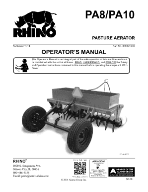 Fillable Online OPERATOR'S MANUAL Models: PA-5S, PA-6S & PA-7S Fax ...