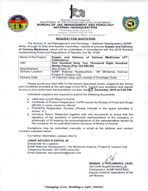 Fillable Online National Headquarters - BJMP Fax Email Print - pdfFiller