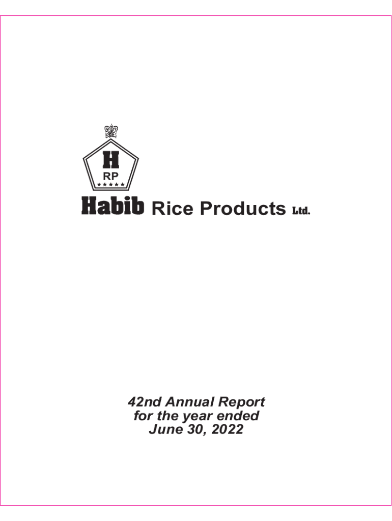 Fillable Online Habib Rice Products Ltd. - PSX Data Portal Fax Email ...