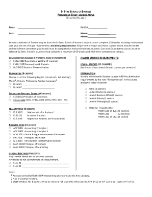 Fillable Online Sy Syms School of Business to Replace First-Year Writing ... Fax Email Print ...