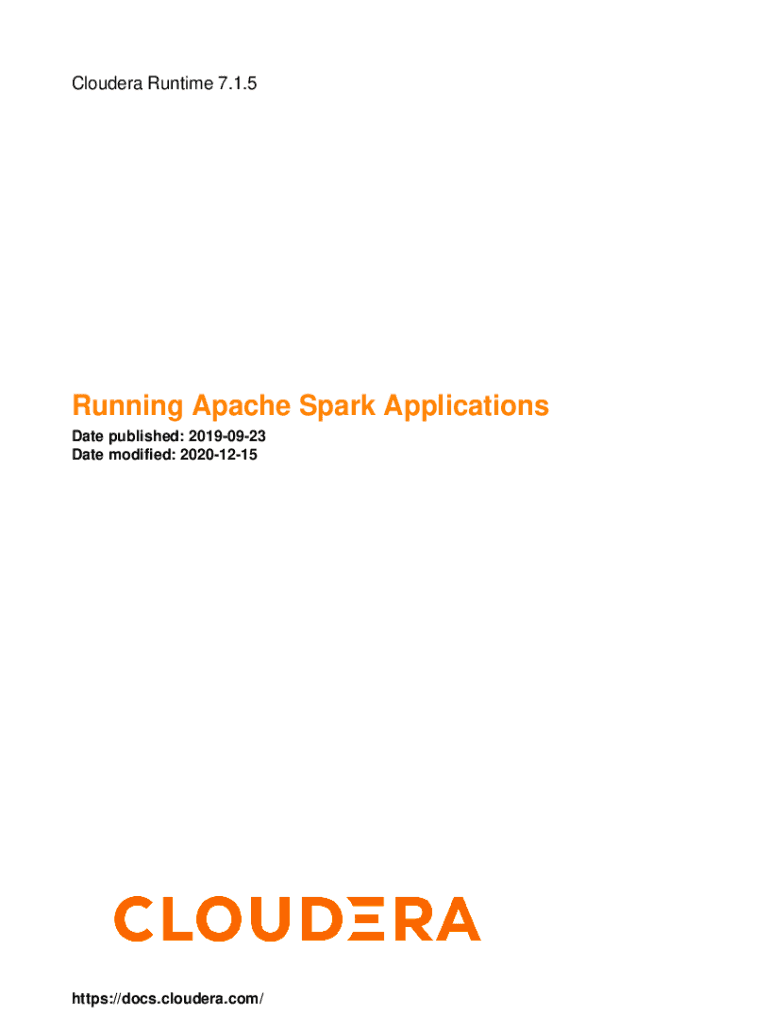 Fillable Online What's New in Apache SparkCDP Private Cloud Fax Email Print - pdfFiller
