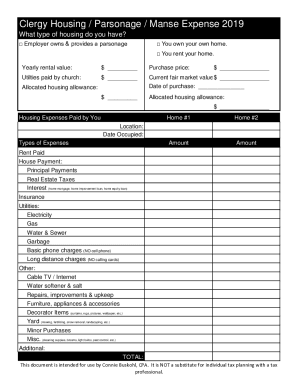 Fillable Online How do i report housing allowance on my tax return Fax ...