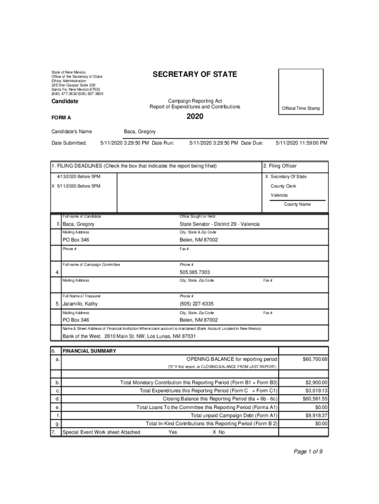 Fillable Online Baca, Gregory Fax Email Print - pdfFiller