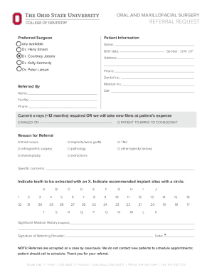 Fillable Online smileexperts osu Oral And Maxillofacial Surgery ...